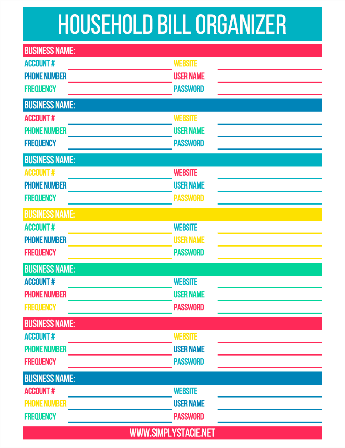 Organize Your Bills With Free Printables Simply Stacie Organize Your Bills With Free Printables Simply Stacie