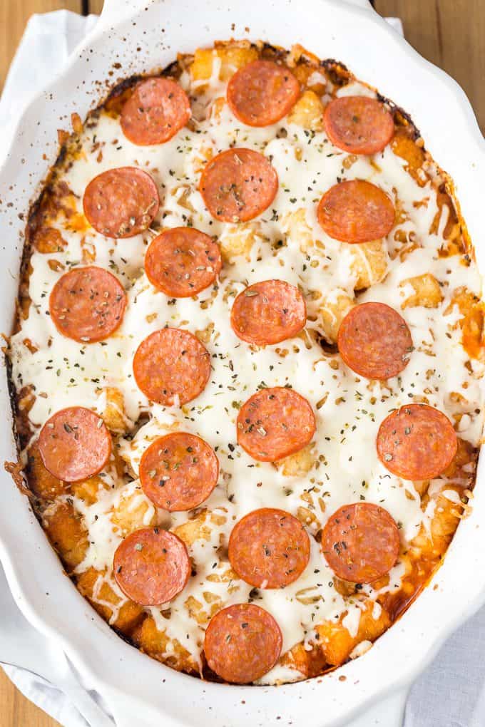 Pizza Tater Tot Casserole Simply Stacie