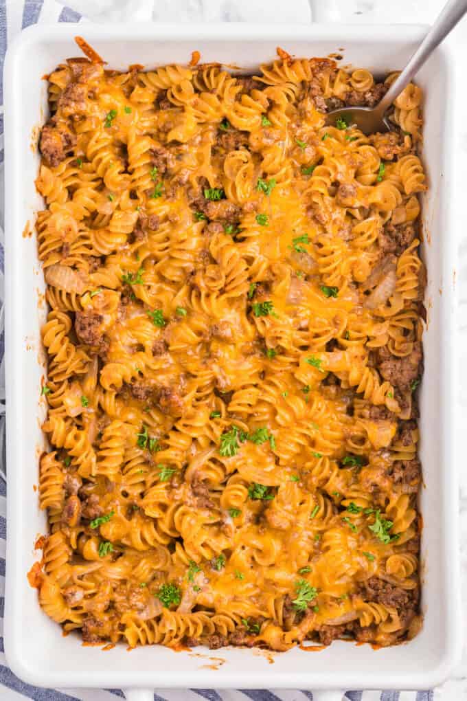 Cheesy Bbq Beef Casserole Recipe Simply Stacie