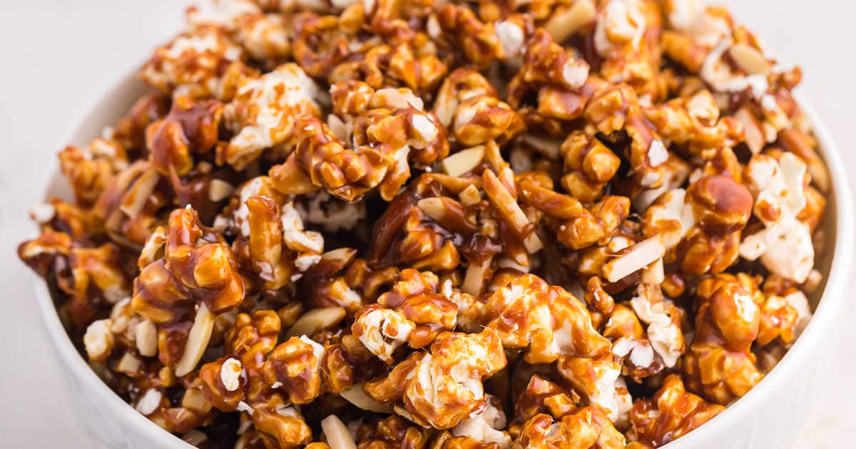 Maple Almond Popcorn Recipe - Simply Stacie