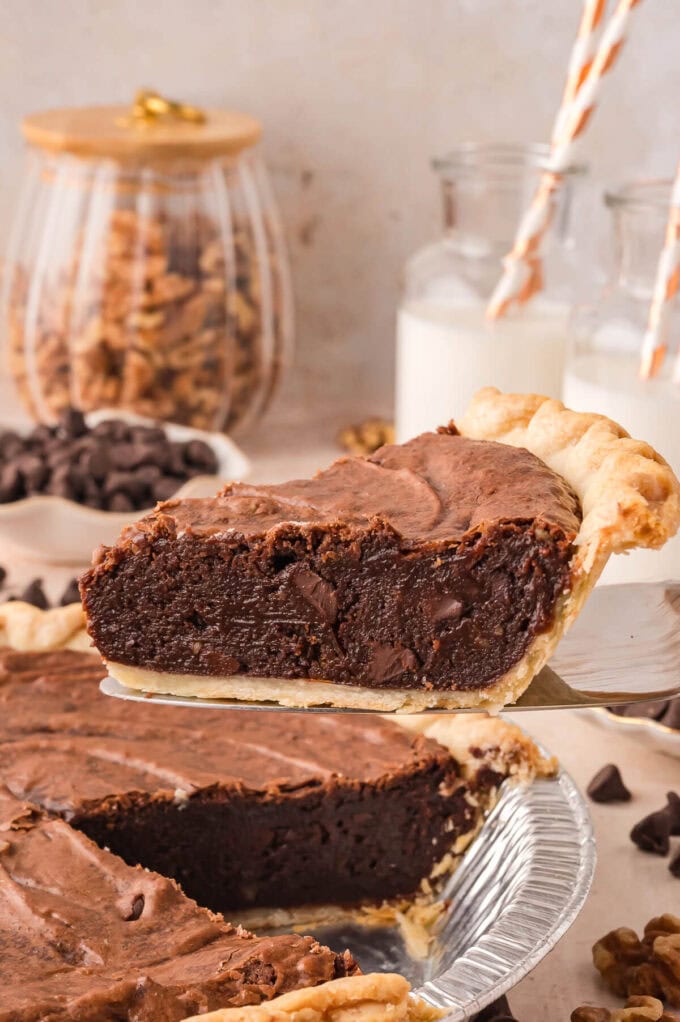 Rich and Fudgy Brownie Pie Recipe - Simply Stacie