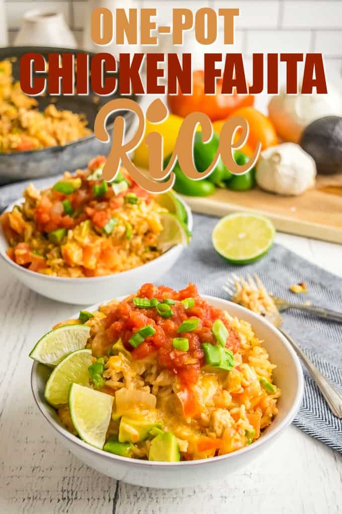 One-Pot Chicken Fajita Rice - Simply Stacie