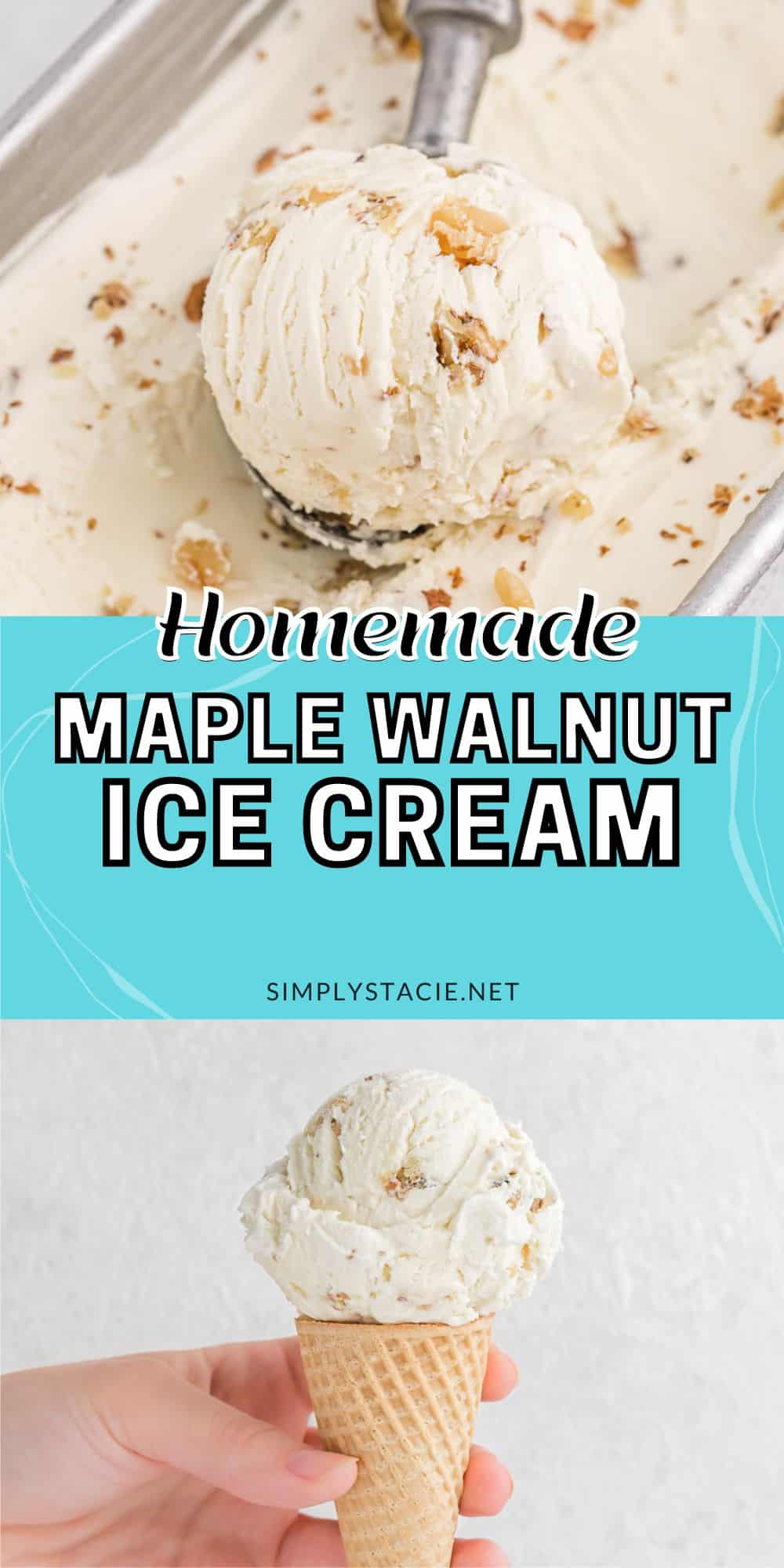 Maple Walnut Ice Cream No Churn Simply Stacie