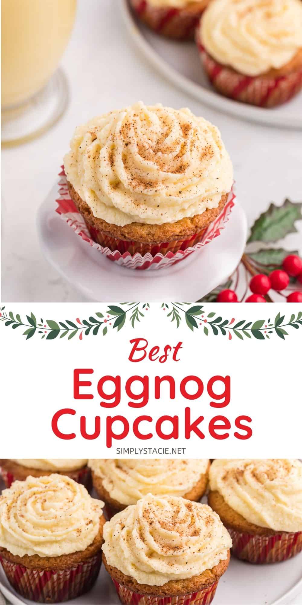 Eggnog Cupcakes {with Eggnog Buttercream Frosting} - Simply Stacie