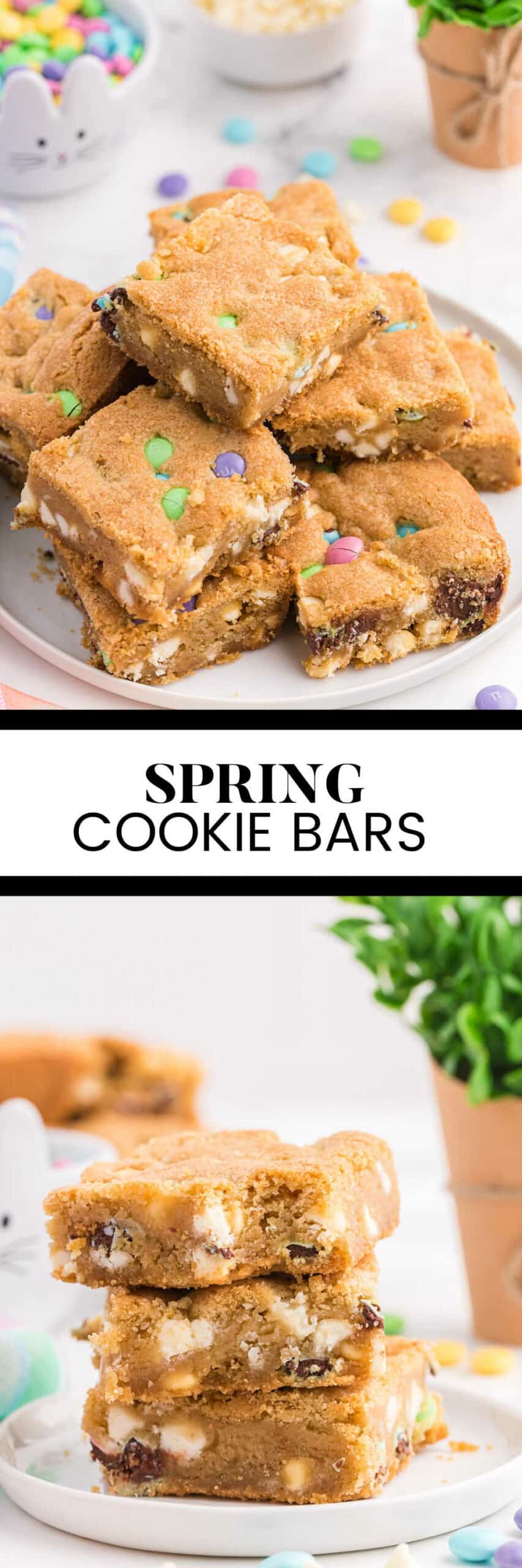Spring Cookie Bars with M&Ms - Simply Stacie
