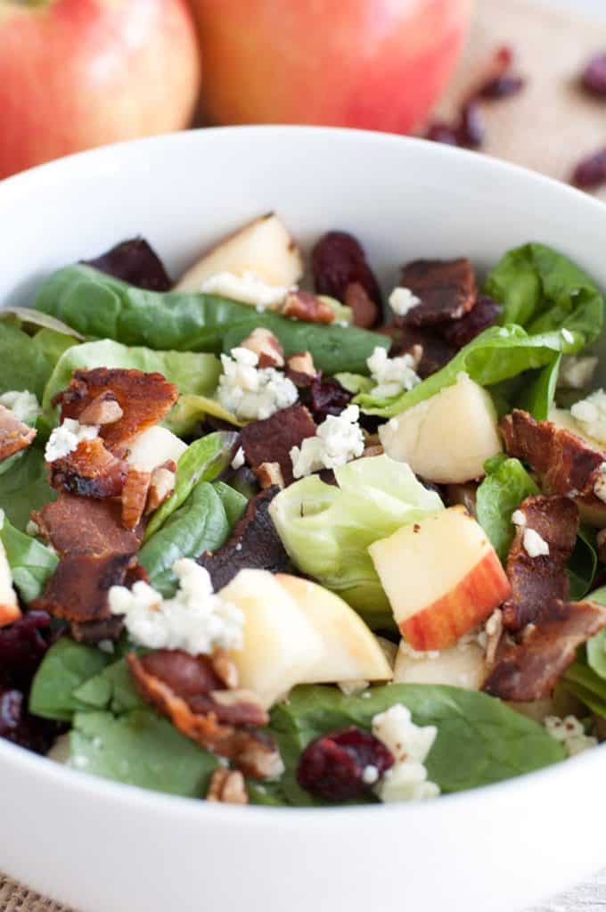 Fall Salad with Warm Bacon Vinaigrette - Simply Stacie