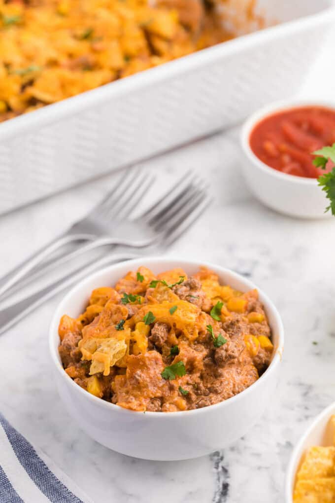 Beef Nacho Bake Recipe {Easy Family Meal} - Simply Stacie