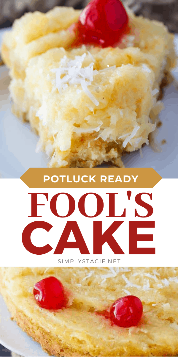 Fool's Cake Recipe {Made with Cake Mix!} - Simply Stacie