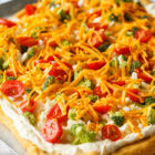 Cold Vegetable Pizza {Easy Appetizer Recipe} - Simply Stacie