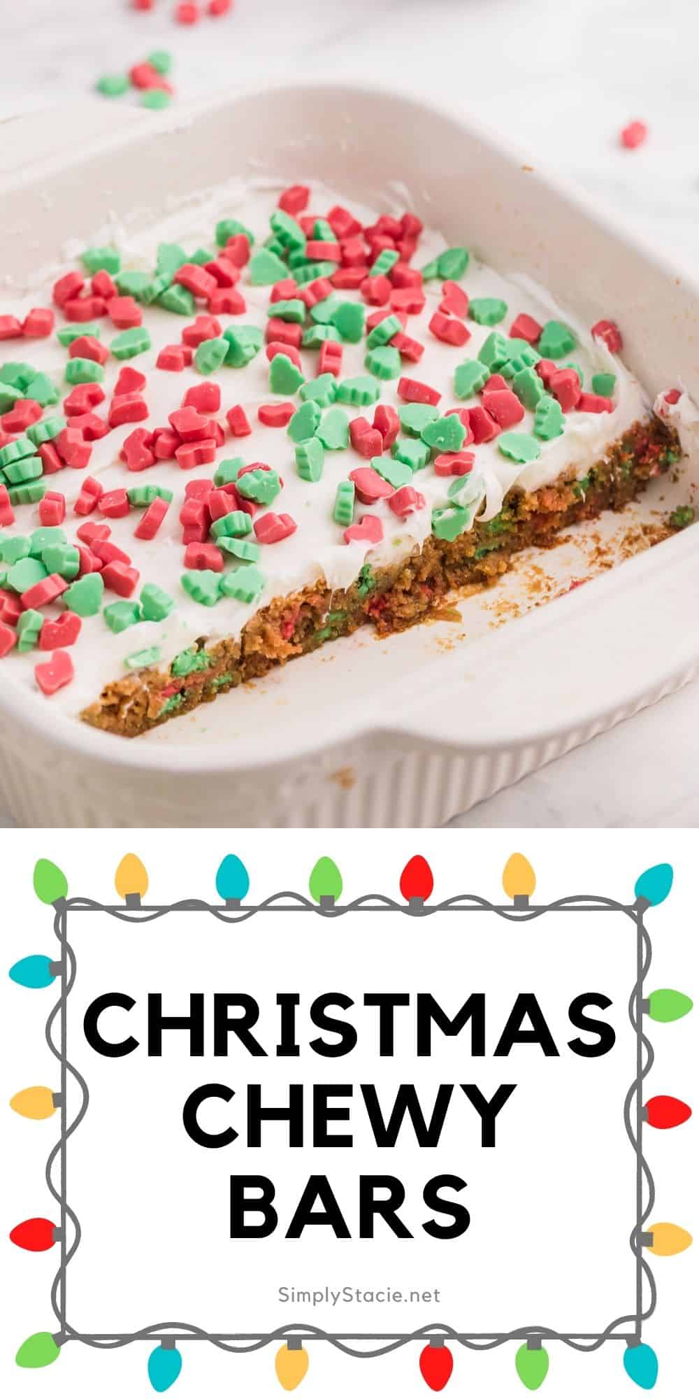 Christmas Chewy Bars Recipe {4 Ingredients!} - Simply Stacie