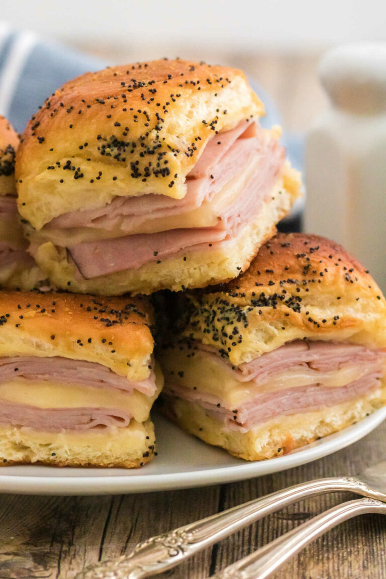 Easy Baked Ham and Cheese Sliders - Simply Stacie