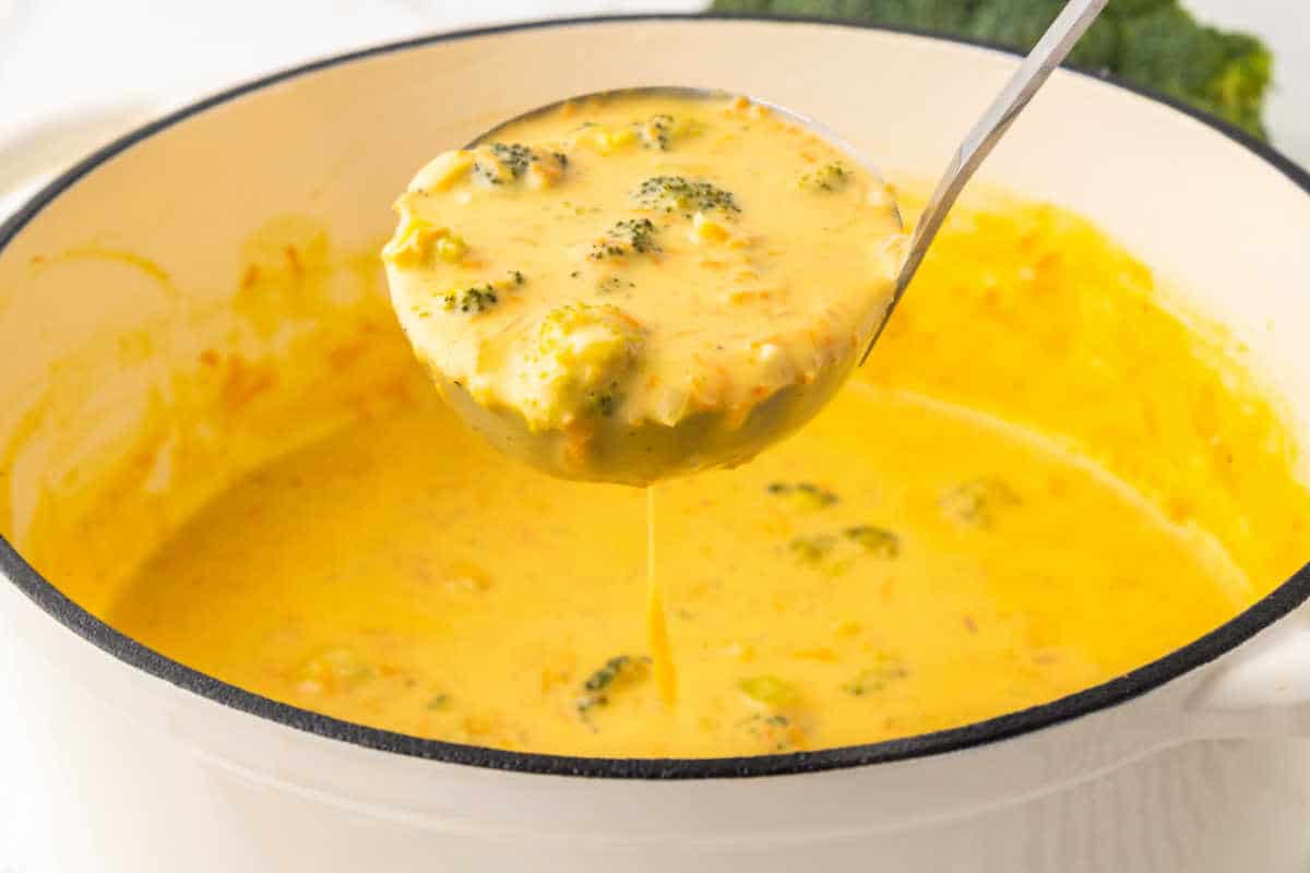 Easy Broccoli Cheddar Soup Recipe - Simply Stacie