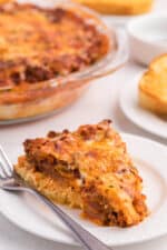 Easy Baked Spaghetti Pie Recipe - Simply Stacie