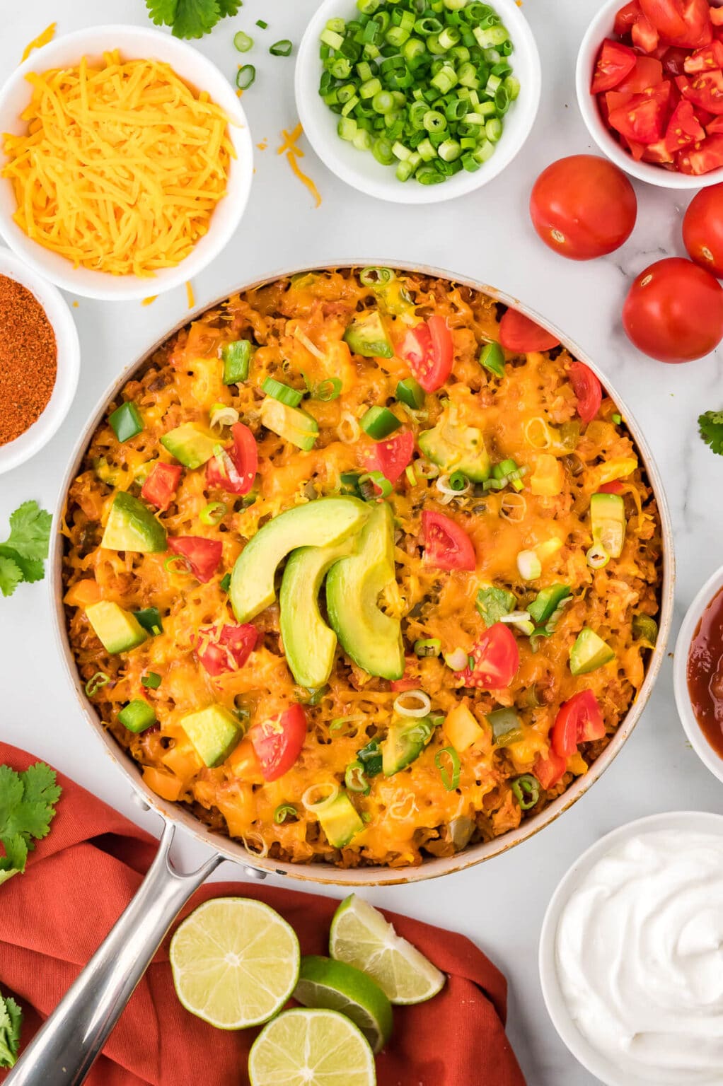 One-Pot Chicken Fajita Rice - Simply Stacie