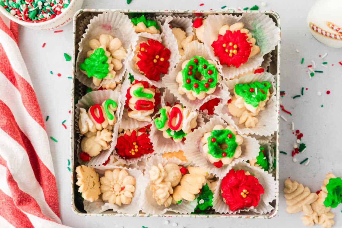 Classic Christmas Spritz Cookies Recipe - Simply Stacie