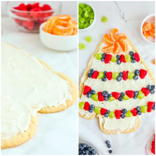 Easy Sugar Cookie Christmas Tree Recipe {with Fruit} - Simply Stacie