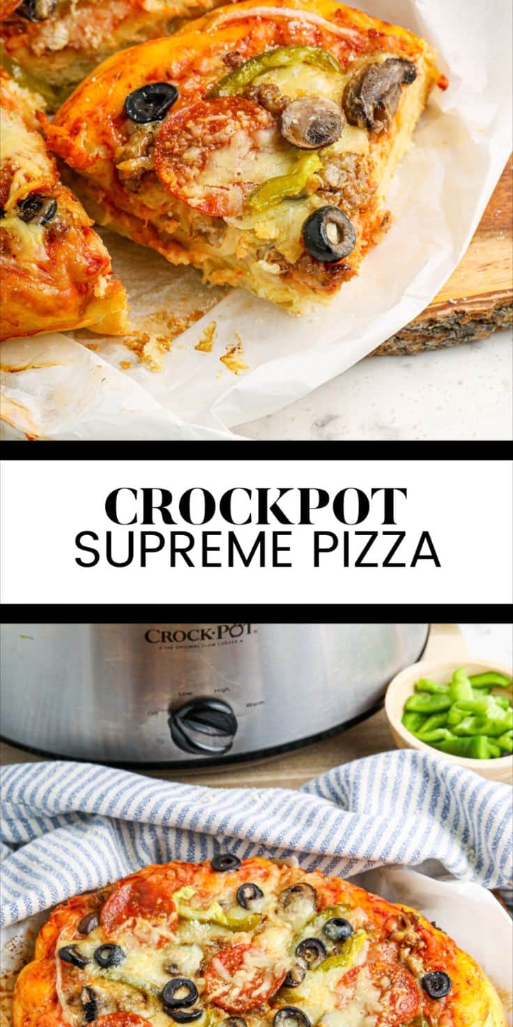 Crockpot Supreme Pizza Recipe - Simply Stacie