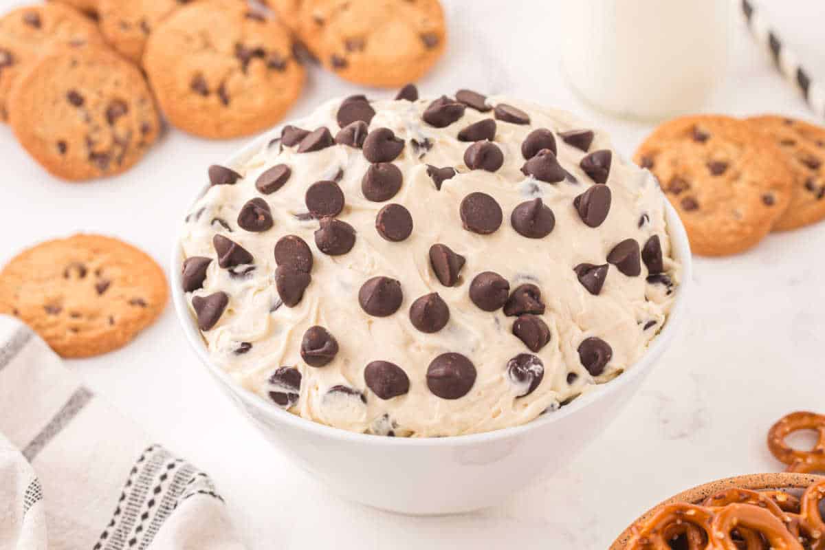 Best Chocolate Chip Cookie Dough Dip Recipe - Simply Stacie