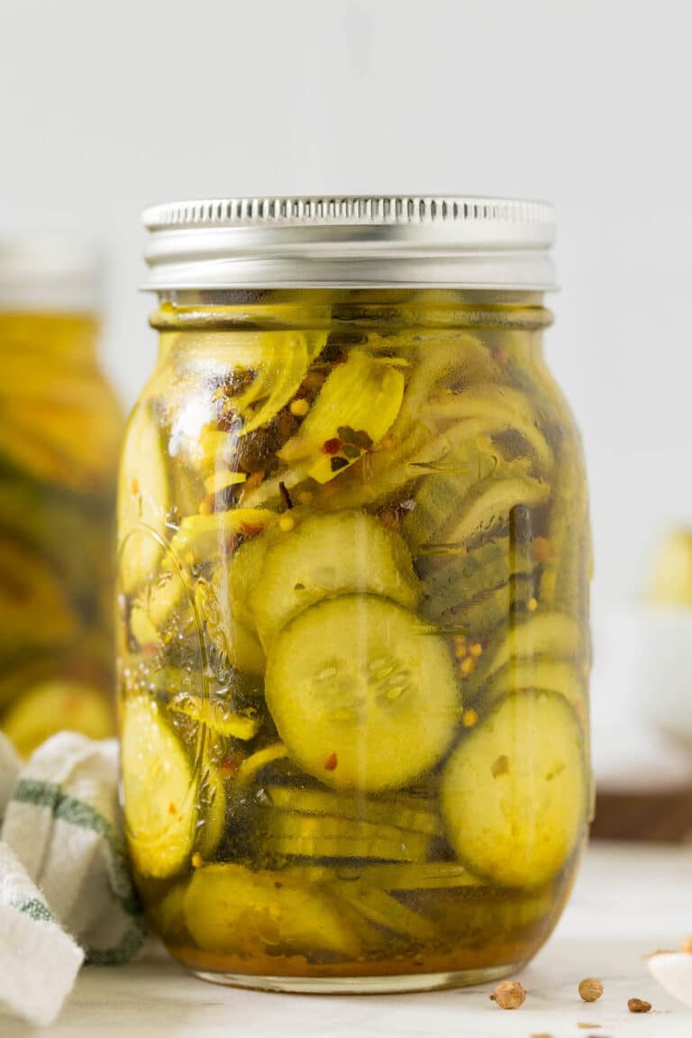 Easy Refrigerator Bread and Butter Pickles Recipe - Simply Stacie