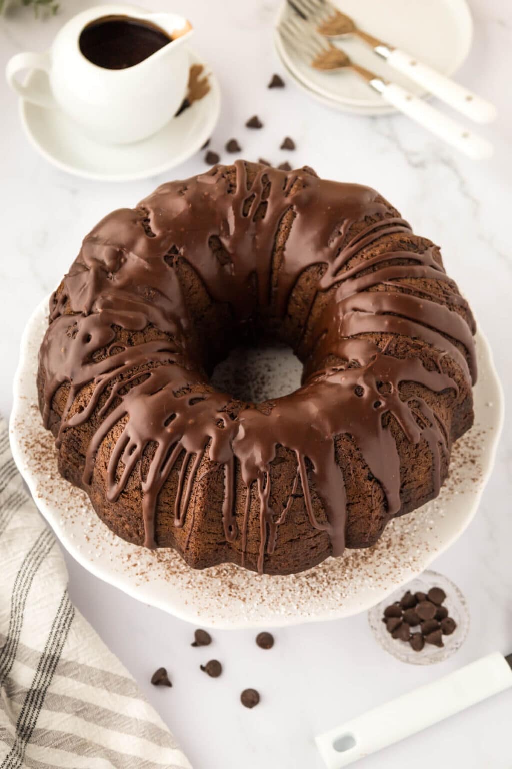 Double Chocolate Rum Cake Recipe {Bundt Cake) - Simply Stacie