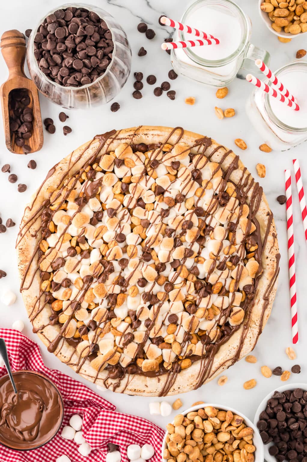 Easy Rocky Road Dessert Pizza Recipe - Simply Stacie