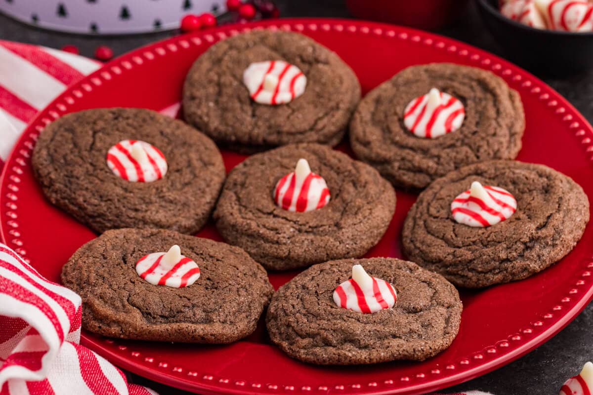 Candy Cane Kiss Cookies Recipe - Simply Stacie