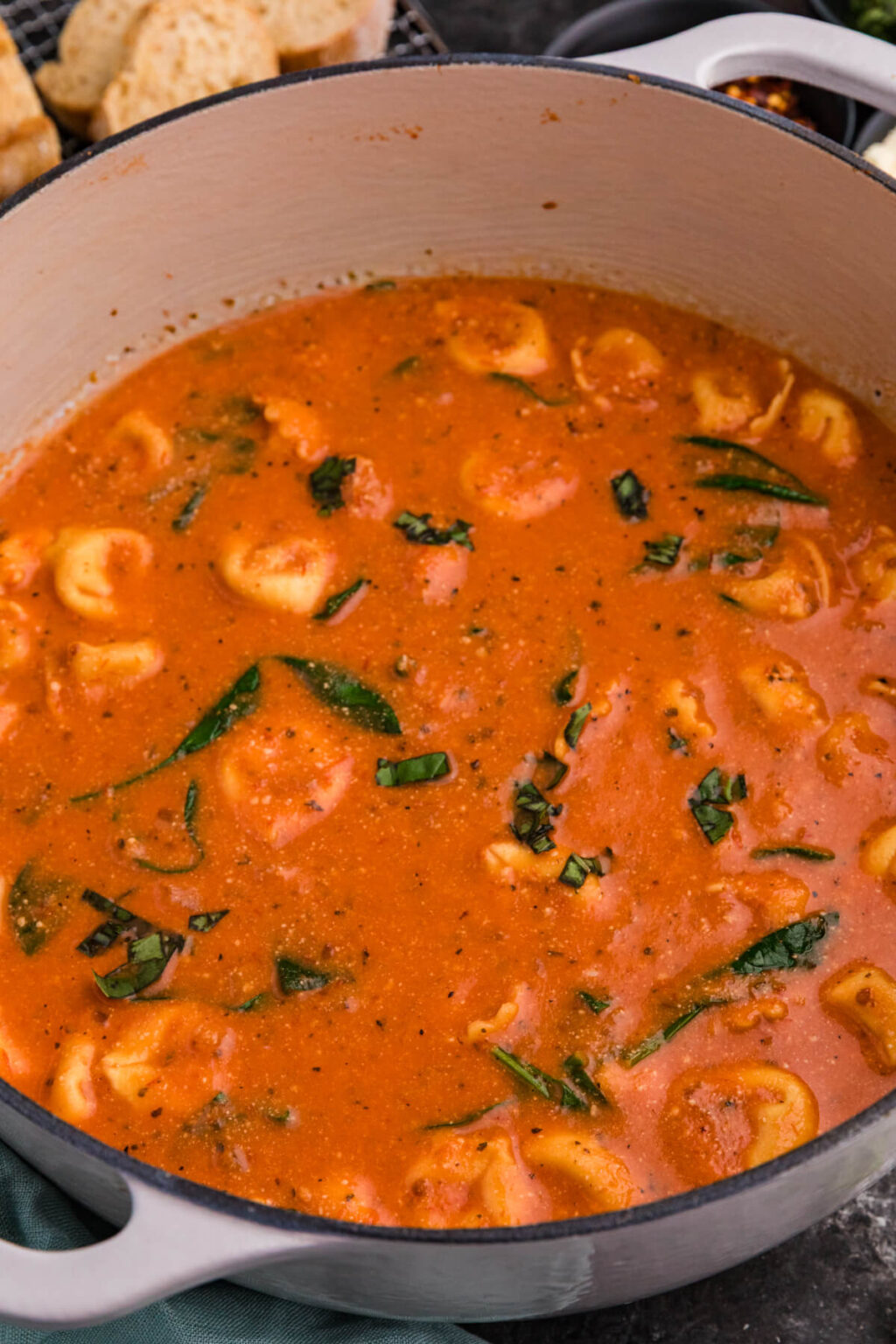 Creamy Tomato Tortellini Soup Recipe - Simply Stacie